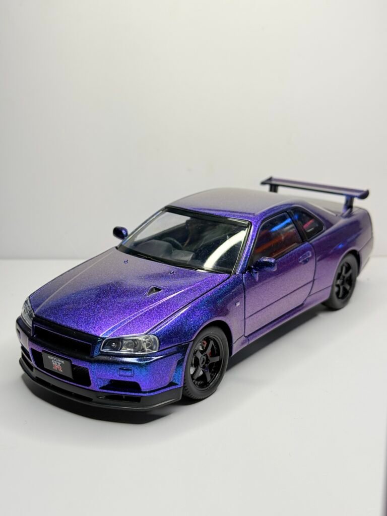 1:24 Nissan GTR R34 Purple blue - Diecast Enthusiast